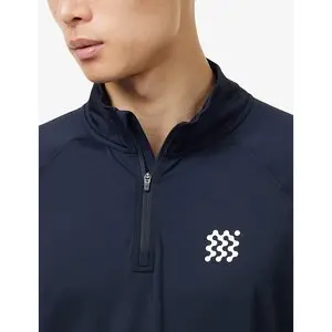 MANORS Quarter-zip Mid-layer Stretch-woven Top