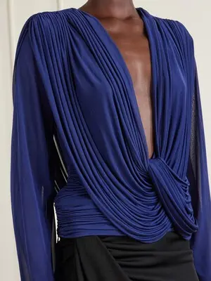 Christopher Esber Ripple Draped Jersey Blouse