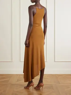 Christopher Esber Veer" Crystal Embellished Draped Jersey Midi Dress