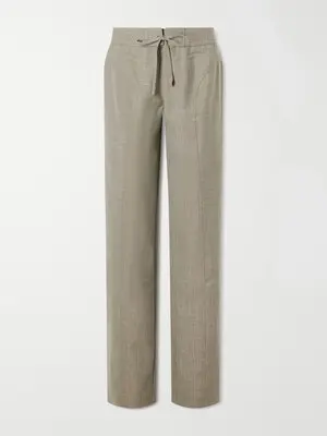 Christopher Esber Banyan Wool-blend Straight-leg Pants - Gray