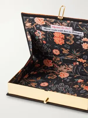 OLYMPIA LE-TAN The Scream Embroidered Canvas Clutch - Multi