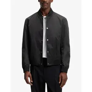 BOSS Baseball-collar Press-stud Woven Jacket