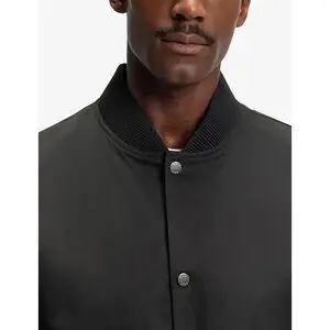 BOSS Baseball-collar Press-stud Woven Jacket