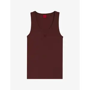 Hugo Ribbed Cotton-blend Vest Top