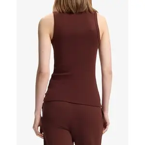 Hugo Ribbed Cotton-blend Vest Top