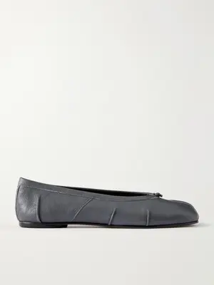 MAISON MARGIELA Tabi Split-toe Textured Leather Ballet Flats