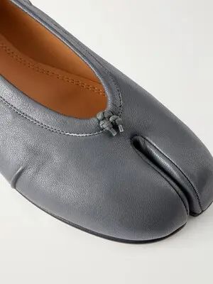 MAISON MARGIELA Tabi Split-toe Textured Leather Ballet Flats