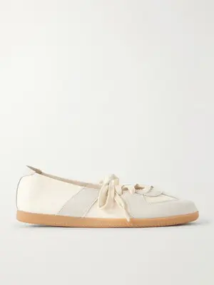 MAISON MARGIELA Replica Suede-trimmed Leather Sneakers