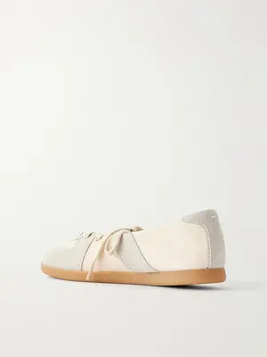 MAISON MARGIELA Replica Suede-trimmed Leather Sneakers