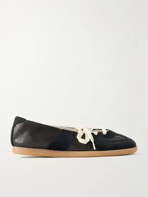 MAISON MARGIELA Replica Leather And Suede Trimmed Ballerina Sneakers