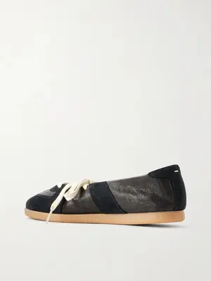 MAISON MARGIELA Replica Leather And Suede Trimmed Ballerina Sneakers