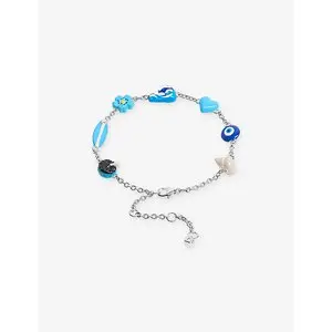 POUBEL Azure Sterling-silver Charm Bracelet