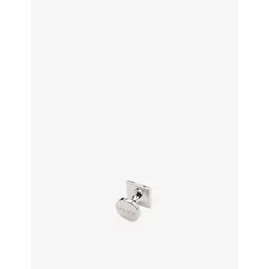 Hugo Square Branded Metal And Enamel Cufflinks