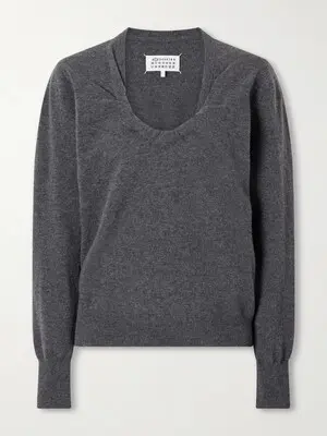 MAISON MARGIELA Twist Virgin Wool Sweatshirt - Gray