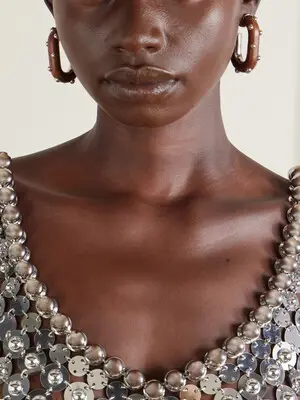 Rabanne Embellished Silver-tone Earrings