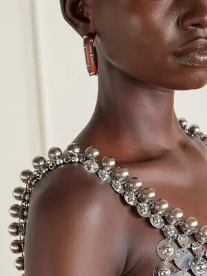 Rabanne Embellished Silver-tone Earrings