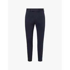 TOM FORD Slim-leg Mid-rise Stretch-cotton Chino Trousers - Navy