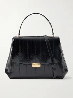 NEOUS Thala Eel-effect Leather Shoulder Bag - Black