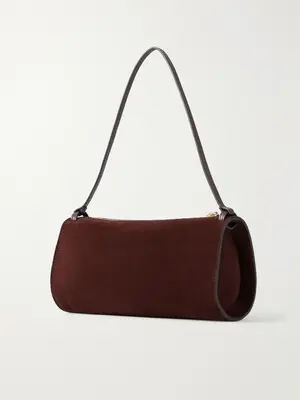 NEOUS Gemini Leather-trimmed Suede Shoulder Bag