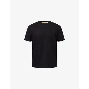 Valentino Garavani Vgold Chest-pocket Cotton-jersey T-shirt - Nero