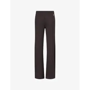 SPORTY & RICH Src-embroidered Ribbed Knitted Trousers - Cioco