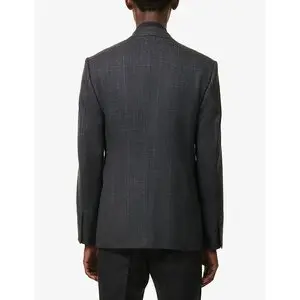 TOM FORD Shelton Overcheck Single-breasted Wool Jacket