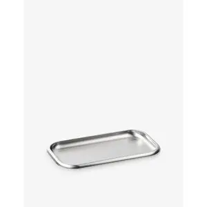 SERVICE PROJECTS Small Brushed Stainless-steel Serving Tray - Brushed Silver
