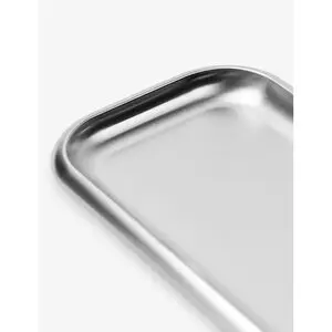 SERVICE PROJECTS Small Brushed Stainless-steel Serving Tray