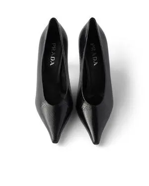 Prada Ayers Leather Pointy Toe Pumps