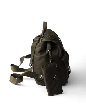 Prada Medium Quilted Re-nylon Backpack With Saffiano Leather Trim