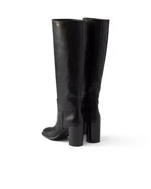 Prada Leather Knee High Boots