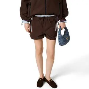 Miu Miu Washed Gabardine Shorts