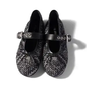 Miu Miu Wool And Silk Ballerinas