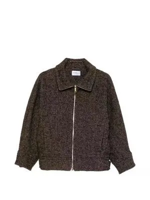 Marella Herringbone Zip-fastening Jacket