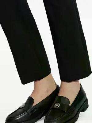 Michael Kors Logo-plaque Leather Ballet Flats