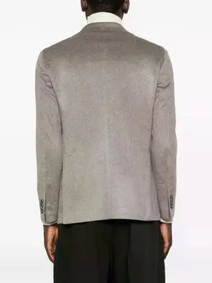 Tagliatore Notched-lapel Single-breasted Blazer - Grey