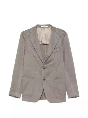 Tagliatore Notched-lapel Single-breasted Blazer - Grey