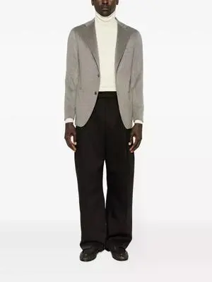 Tagliatore Notched-lapel Single-breasted Blazer - Grey