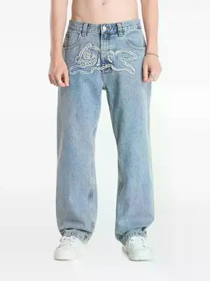 BILLIONAIRE BOYS CLUB - ICE CREAM Running Dog Appliqué Jeans - Blue