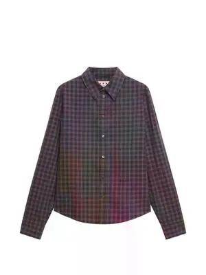 Marni Checked Cotton Shirt - Blue