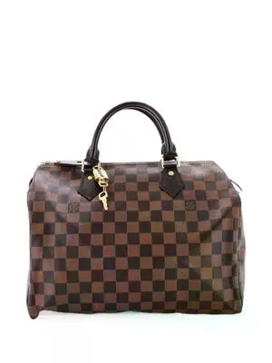 LOUIS VUITTON Speedy Handbag Damier 30 Satchel - Brown