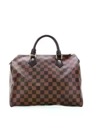 LOUIS VUITTON Speedy 30 Damier Satchel Handbag - Brown