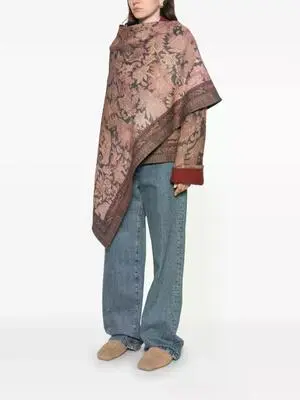PIERRE-LOUIS MASCIA Floral Print Asymmetric Cape