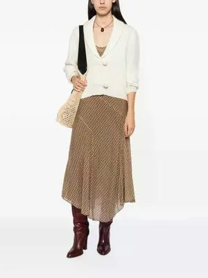 FORTE_FORTE Ribbed Knit Shawl Collar Cardigan