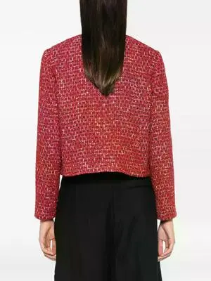 Valentino Garavani Textured Tweed Jacket With Gold Buttons