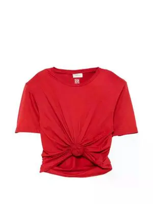 Magda Butrym Rosette-detail Cropped T-shirt - Red
