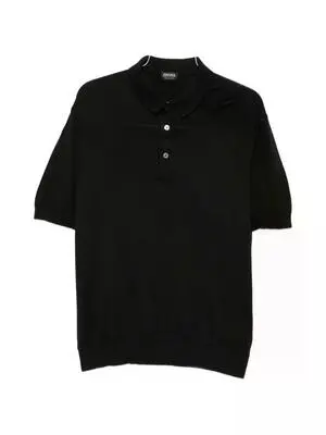 Zegna Short-sleeve Polo Shirt - Black