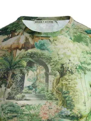 Alice + Olivia Tess Landscape-print T-shirt