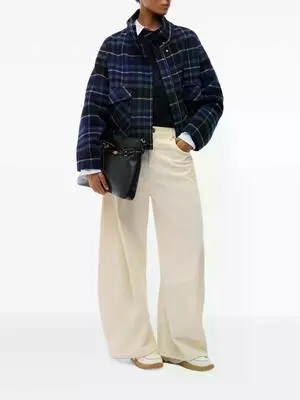 Pinko Checked Cropped Coat