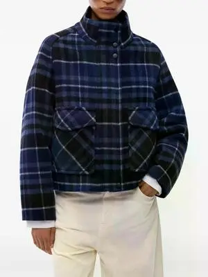 Pinko Checked Cropped Coat